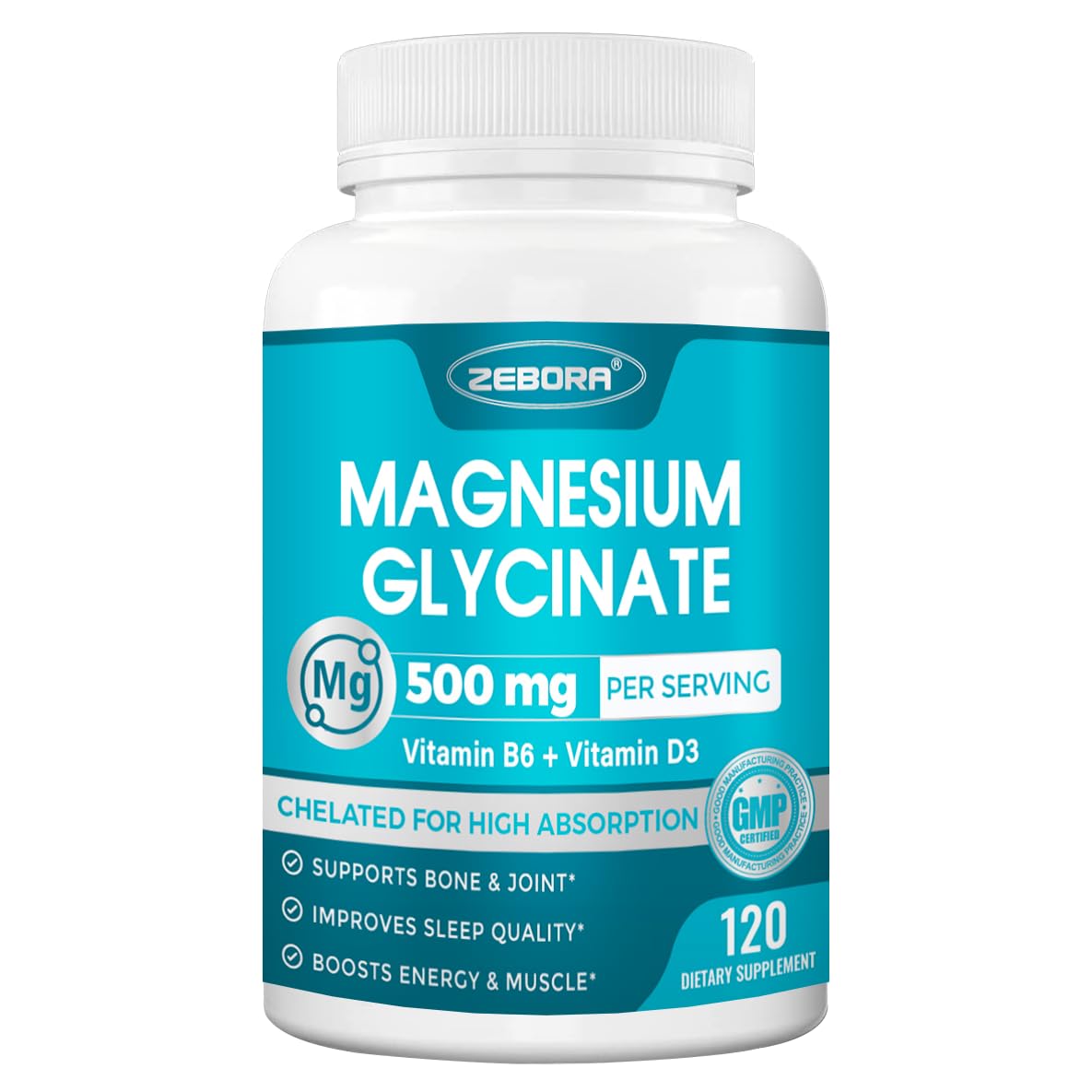 ZEBORA magnesium glycinate capsules for relaxation