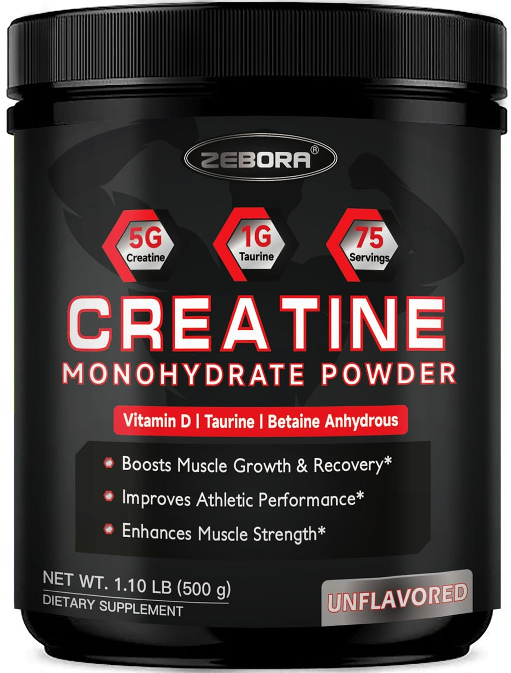 ZEBORA micronized creatine for muscle growth