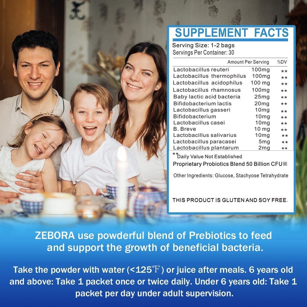 ZEBORA probiotics for improved digestion