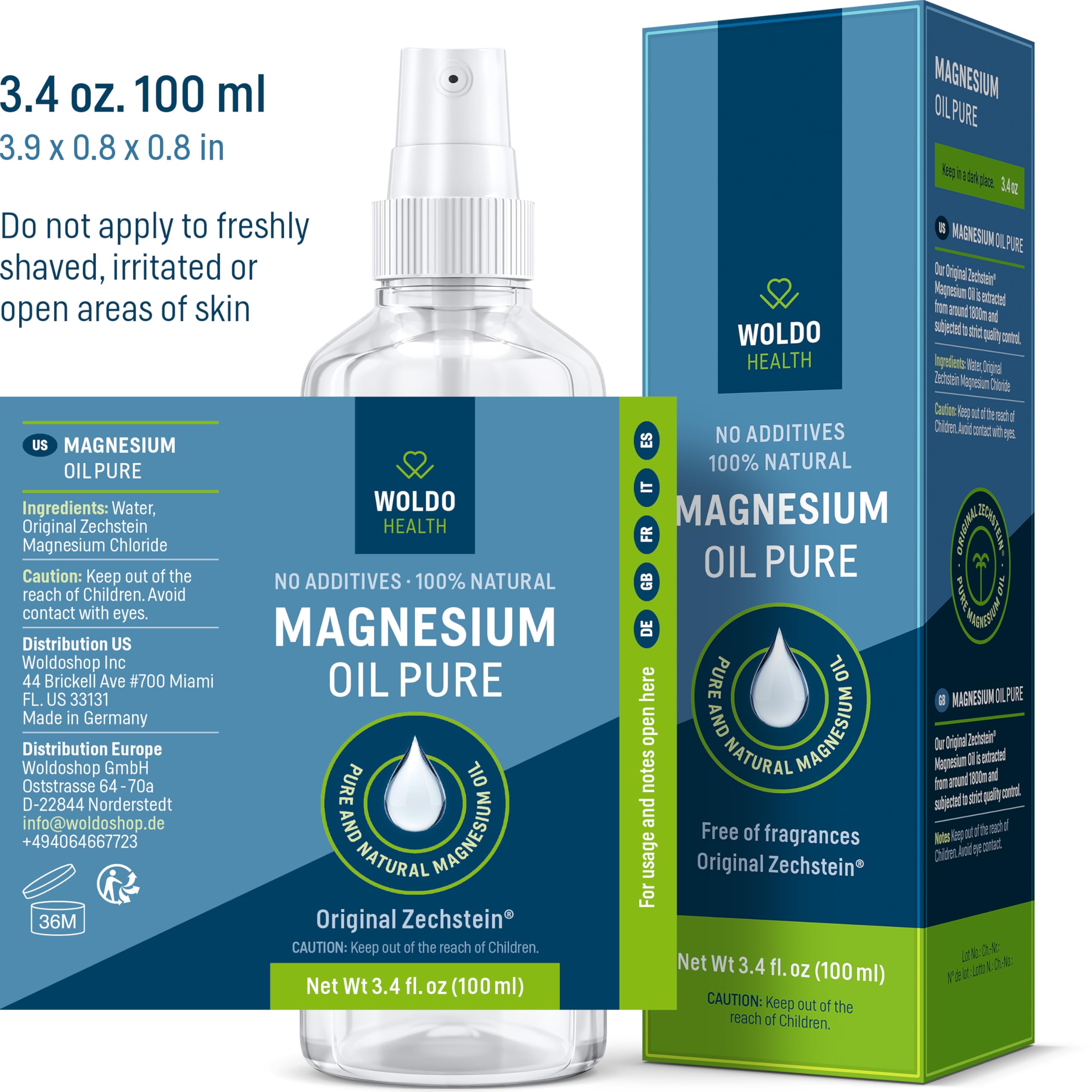 Zechstein magnesium oil for skin hydration