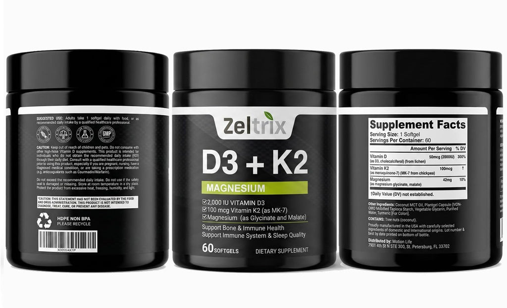 Zeltrix Vitamin D3 K2 for energy