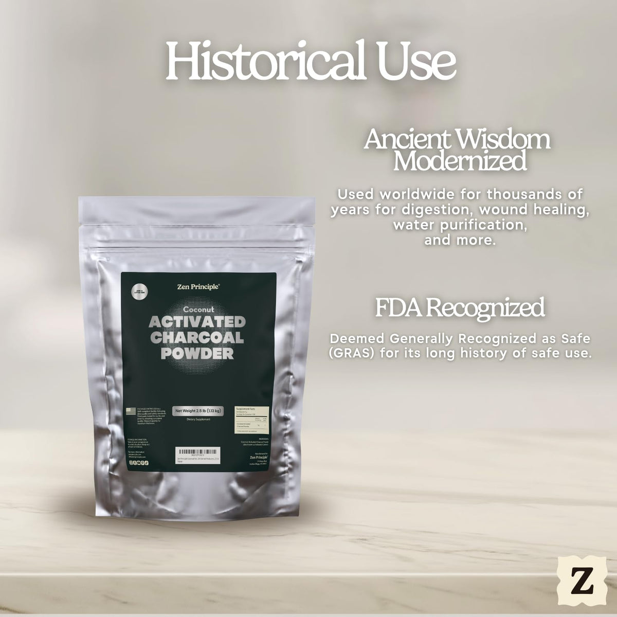 Zen Principle charcoal for daily detox