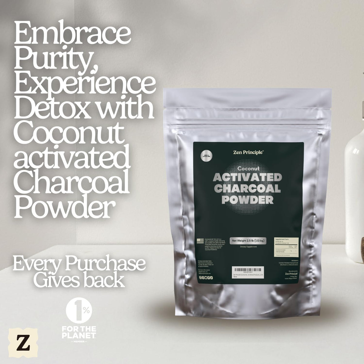 Zen Principle charcoal for digestive health