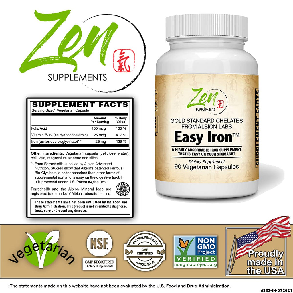 Zen Supplements iron for energy