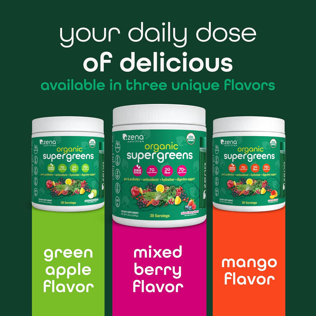 Zena Nutrition greens powder for immune support