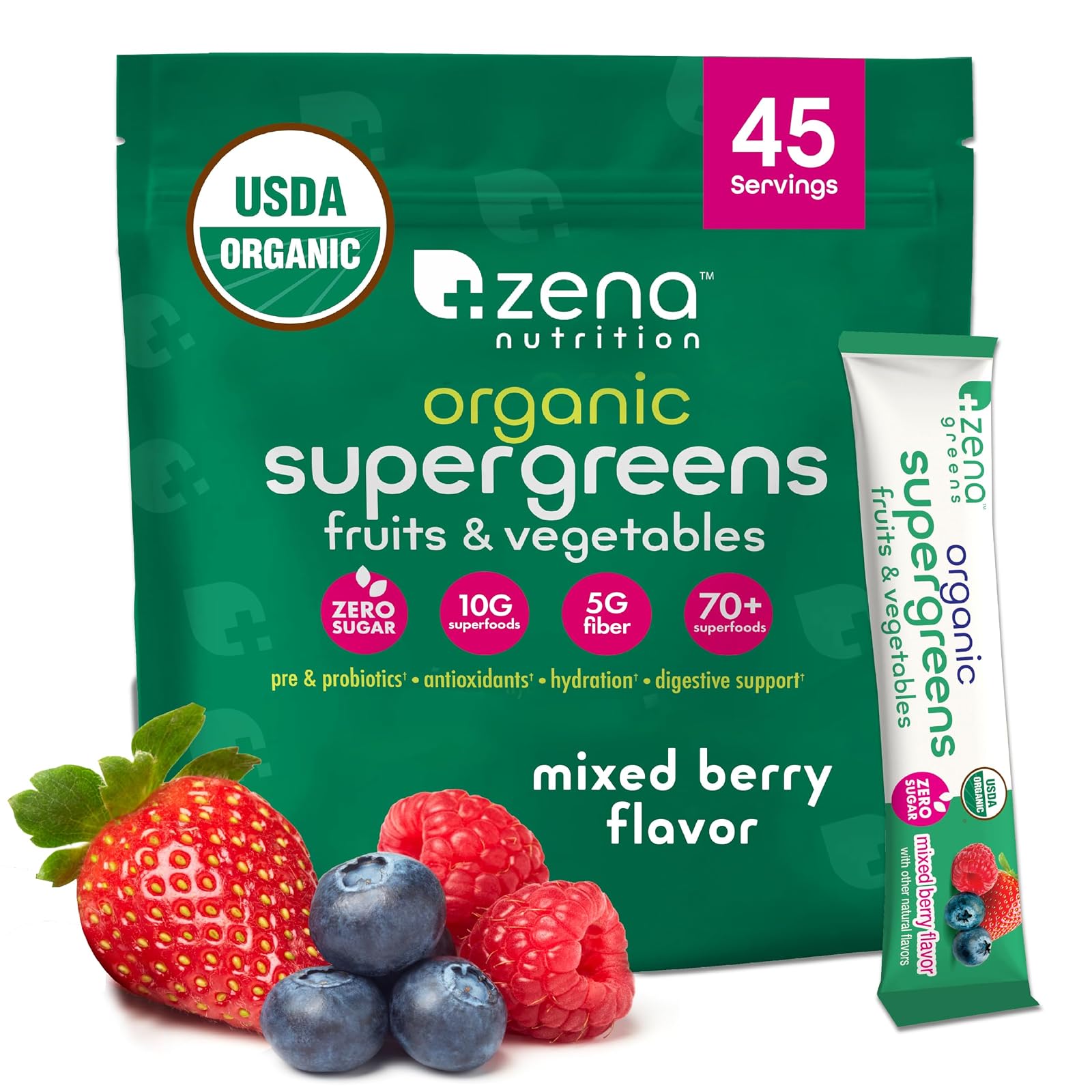 Zena organic super greens powder