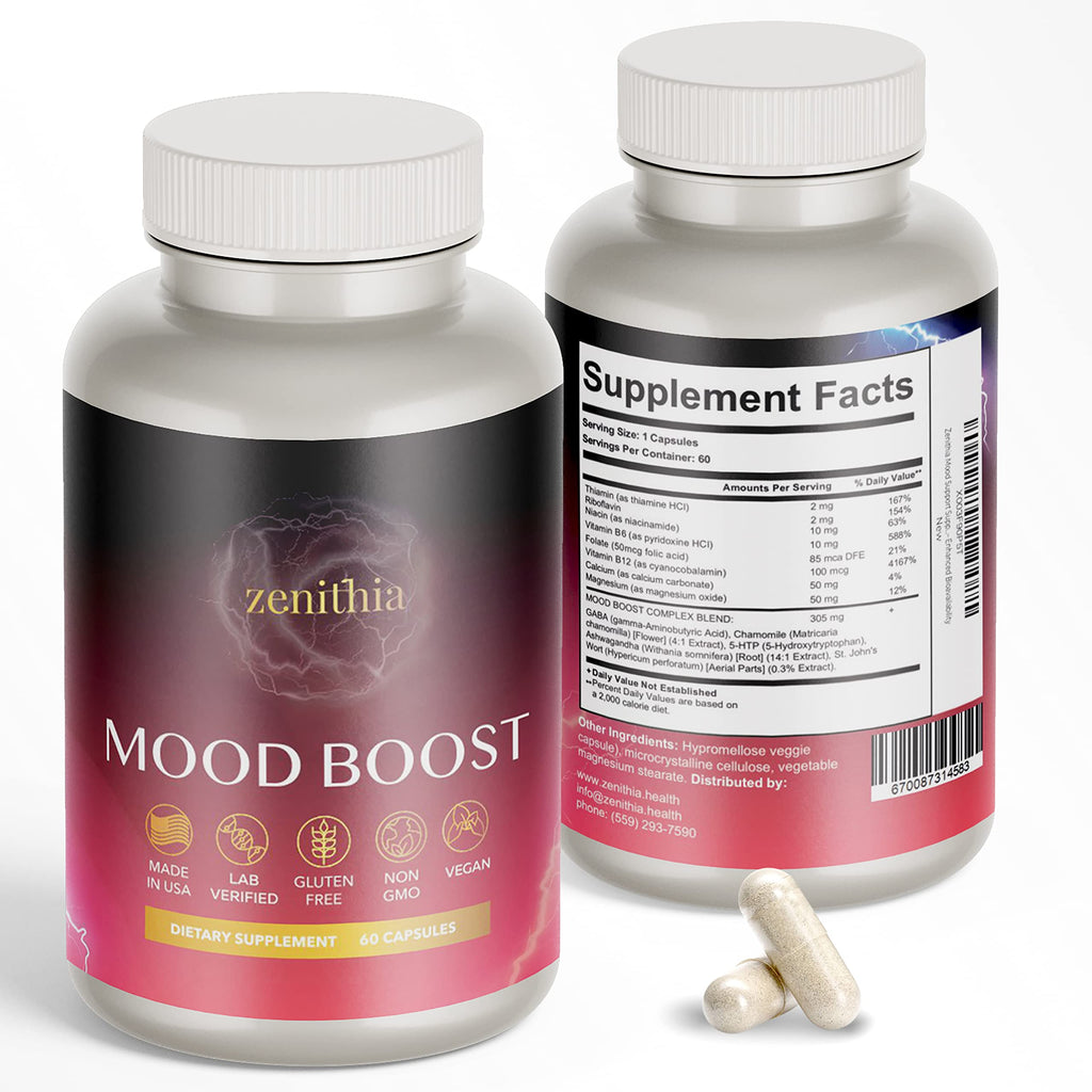 ZENITHIA Mood Boost stress relief capsules