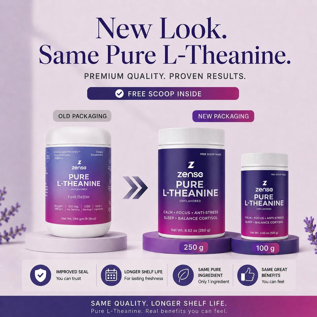 zense l-theanine 100g for stress relief
