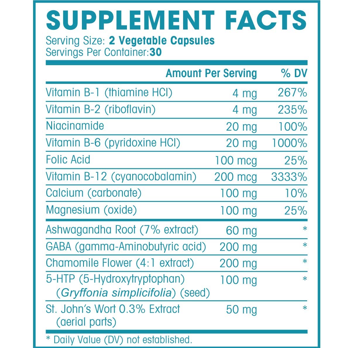 ZENTA 5-HTP 100 mg dietary supplement