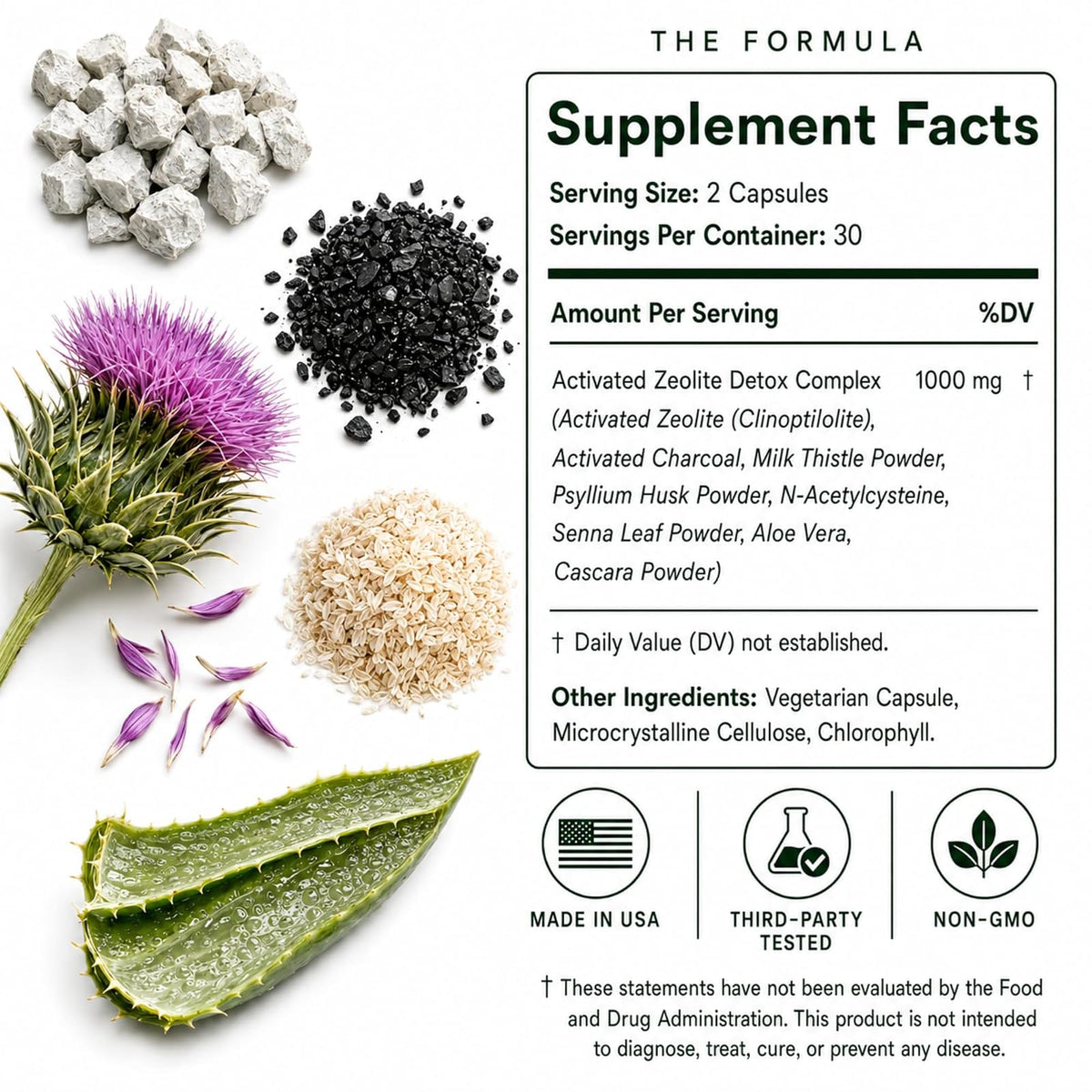 Zeolite capsules for digestive health