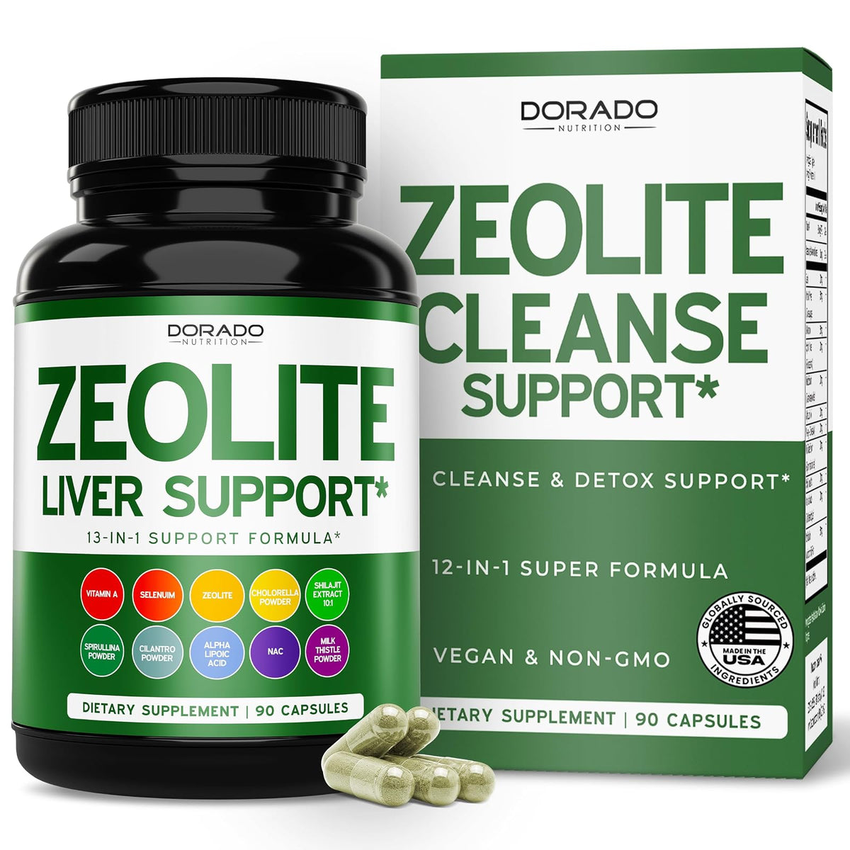 Zeolite Detox vegan capsules for cleansing