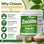 Zeolite powder for heavy metal detox