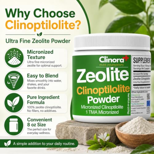 Zeolite powder for heavy metal detox
