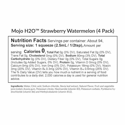 Zero calorie water flavoring drops