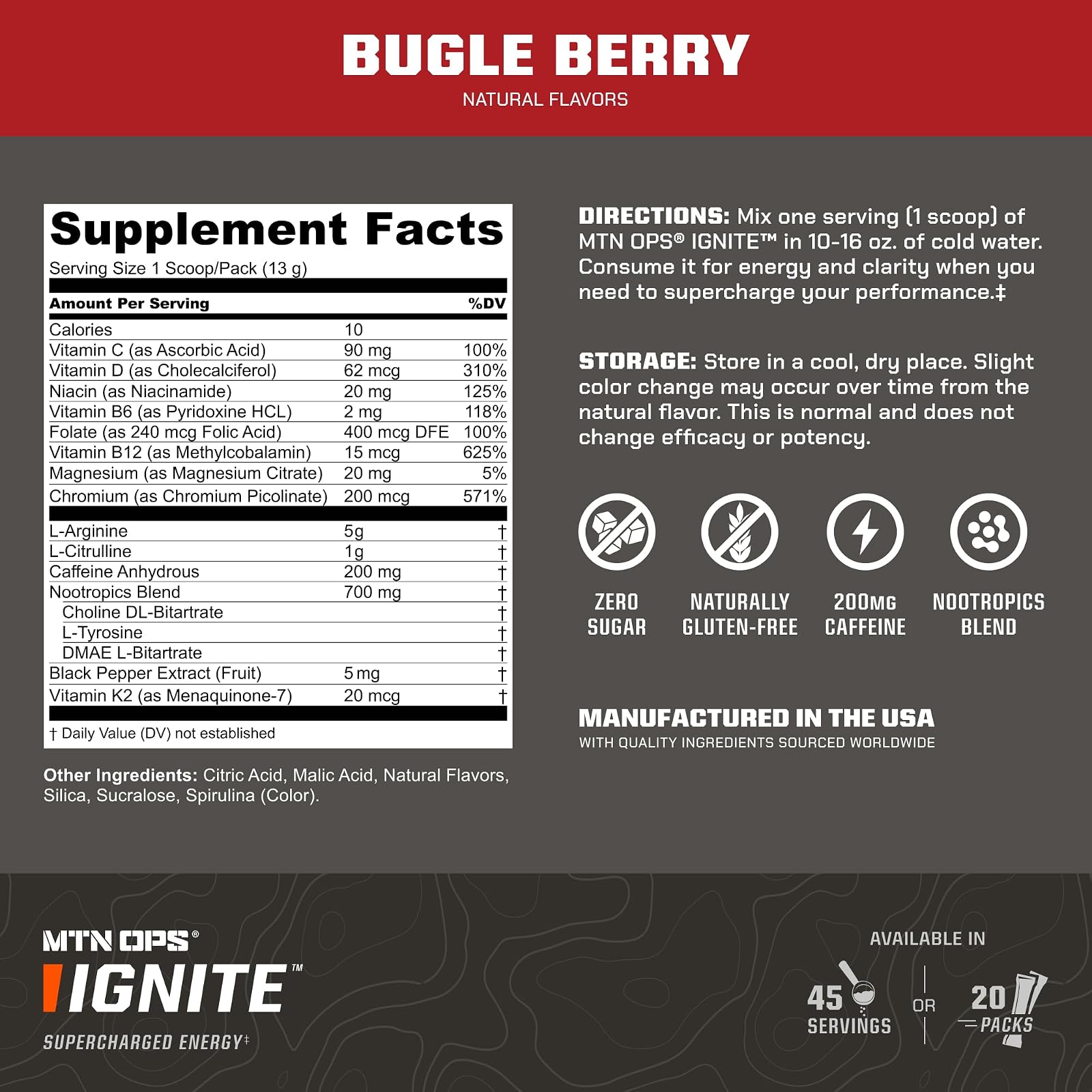 zero sugar endurance energy supplement