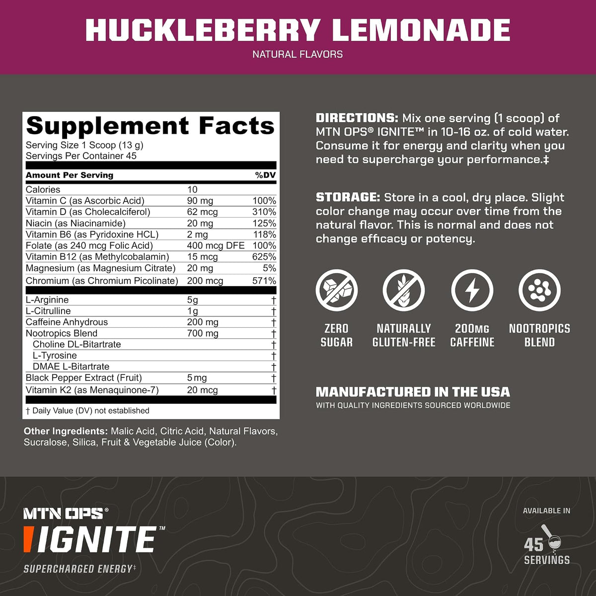 zero sugar huckleberry lemonade flavour