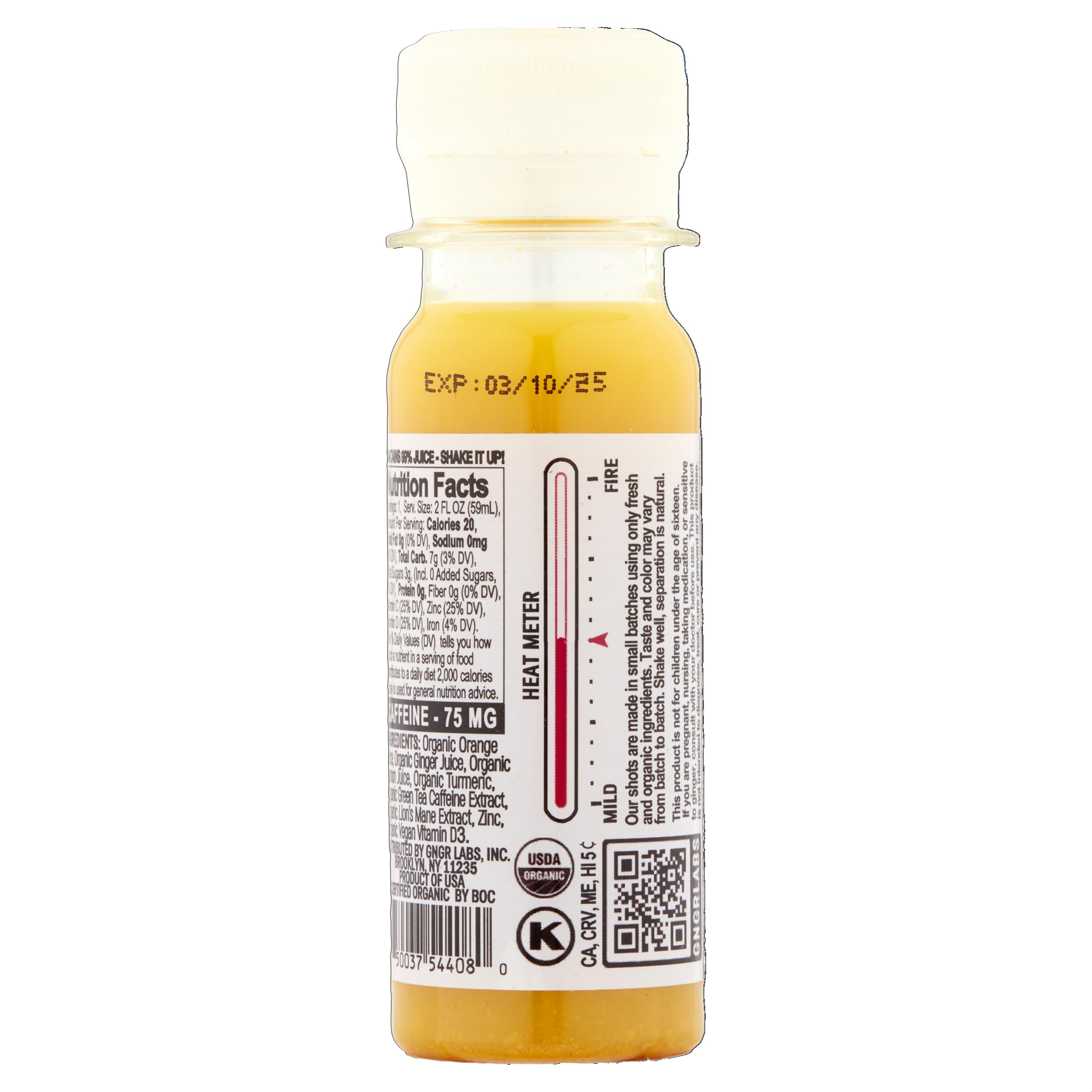 zesty ginger orange lemon juice