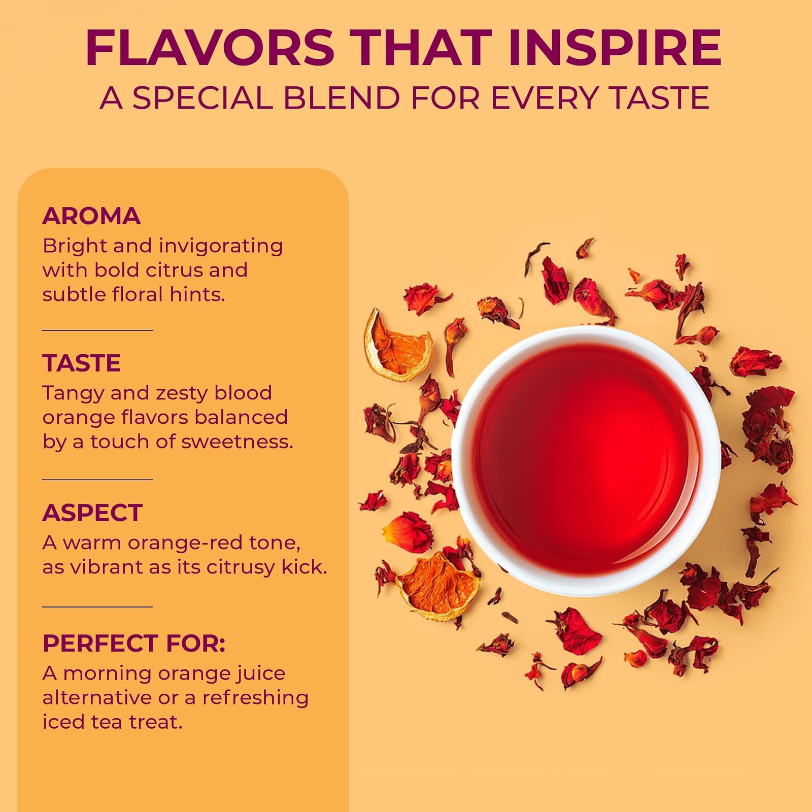 zesty ginger tea with blood orange