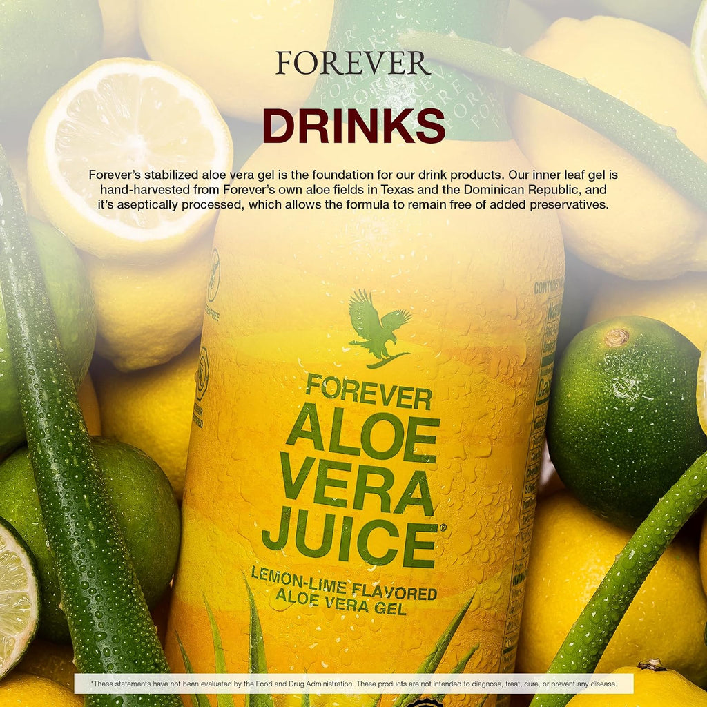 zesty lemon lime aloe vera tonic