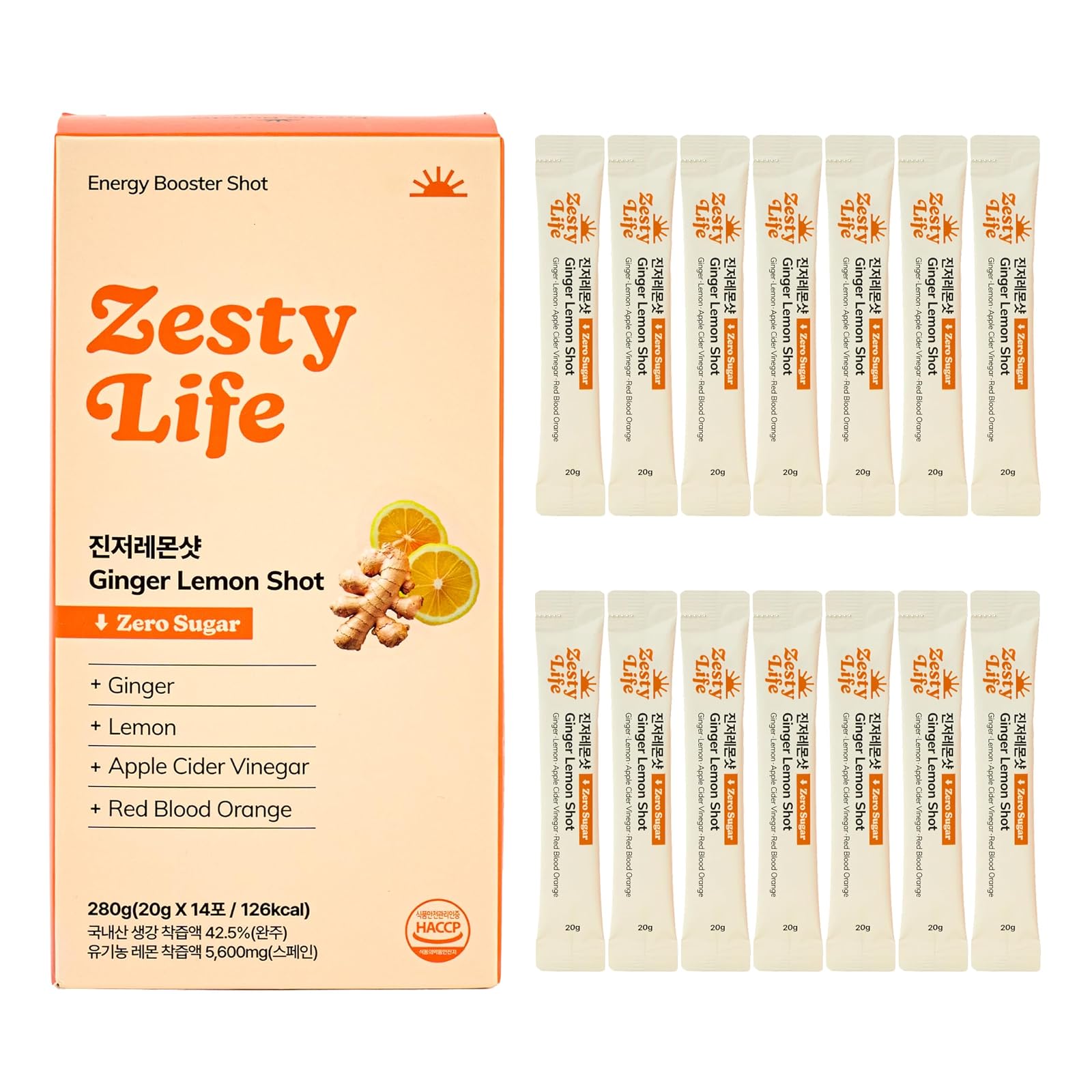 Zesty Life ginger lemon wellness shots