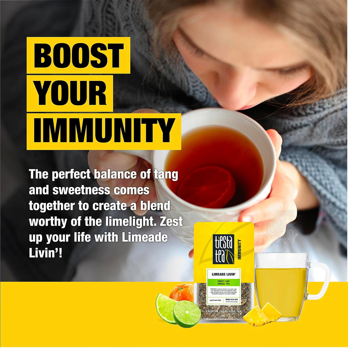 zesty lime herbal infusion for summer