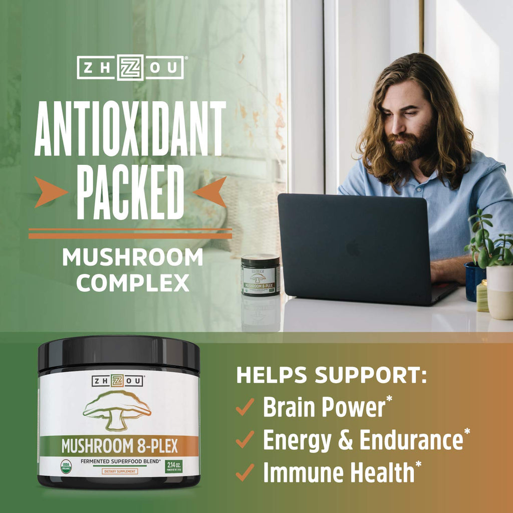 Zhou 8-Plex mushrooms for energy