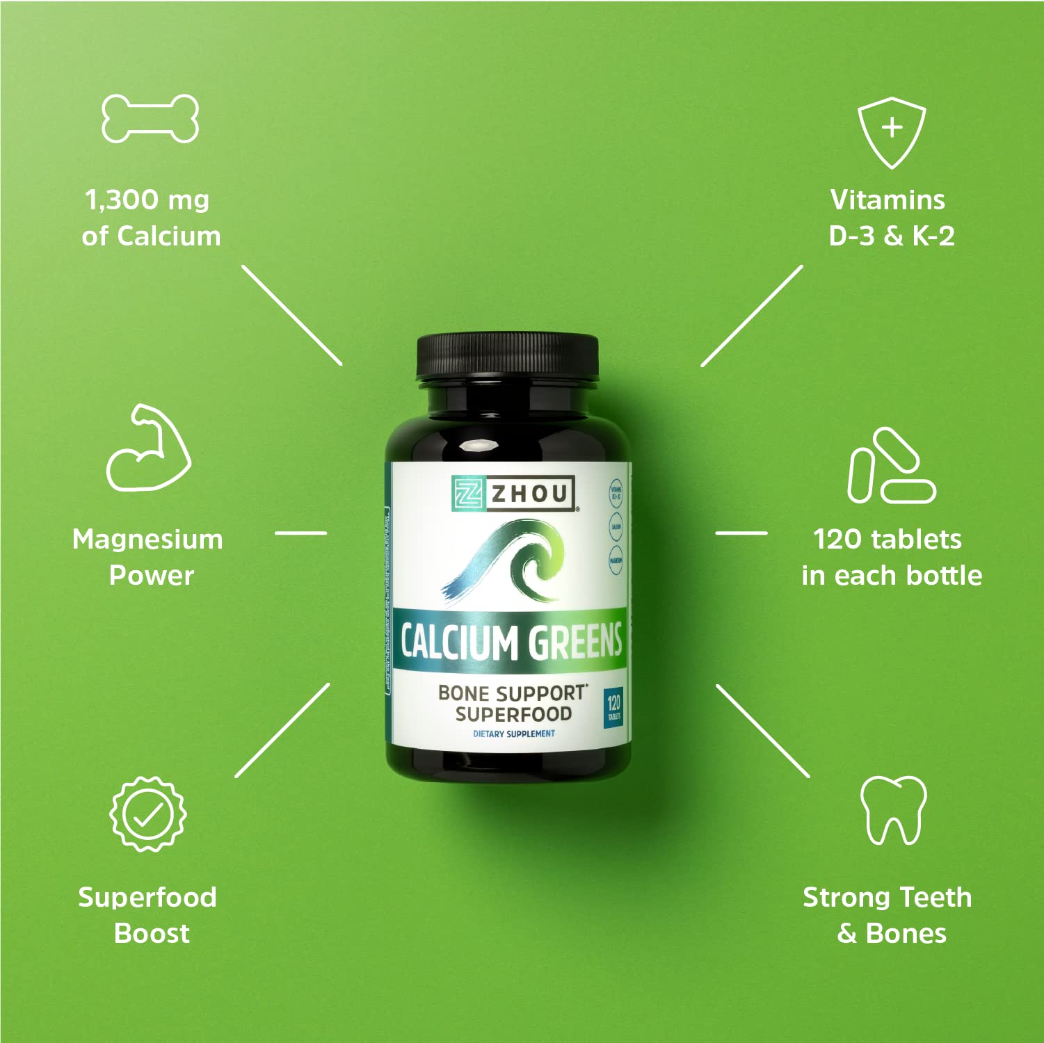 Zhou Calcium Greens for daily nutrition
