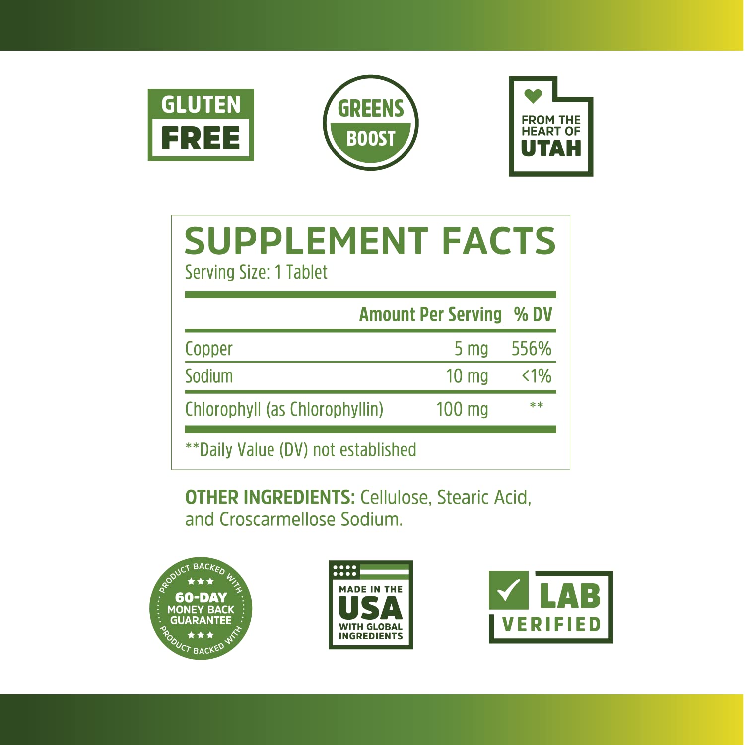 Zhou chlorophyll tablets for energy