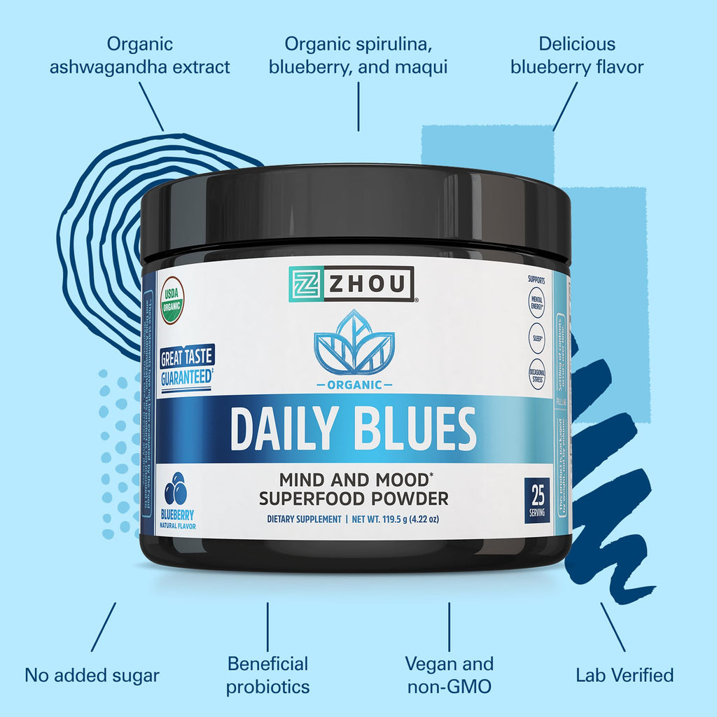 Zhou Daily Blues spirulina for smoothies