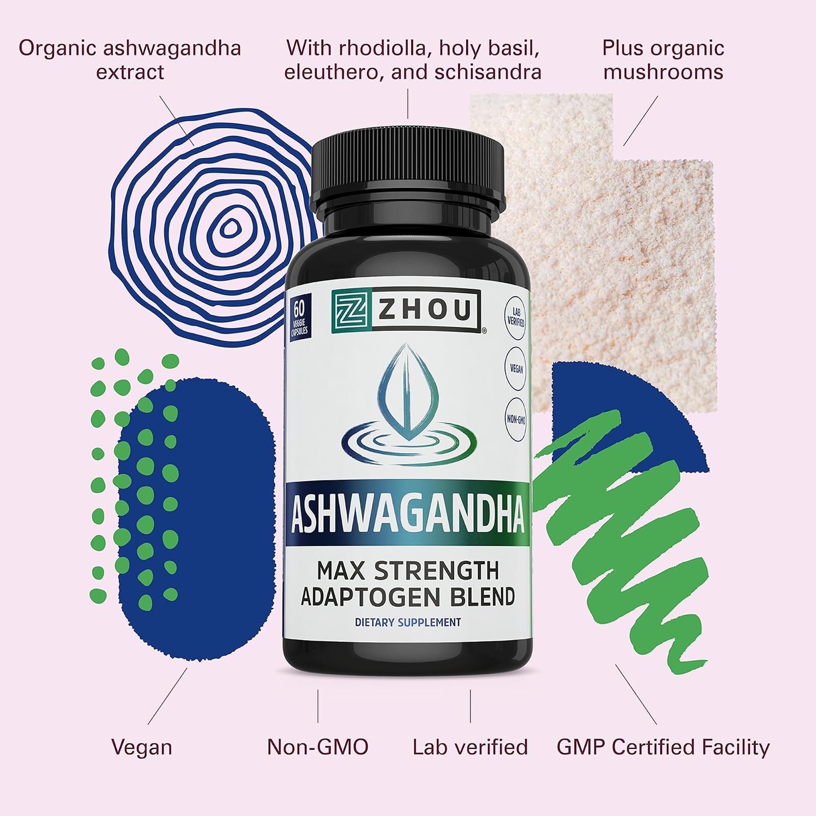 Zhou Nutrition ashwagandha for better sleep