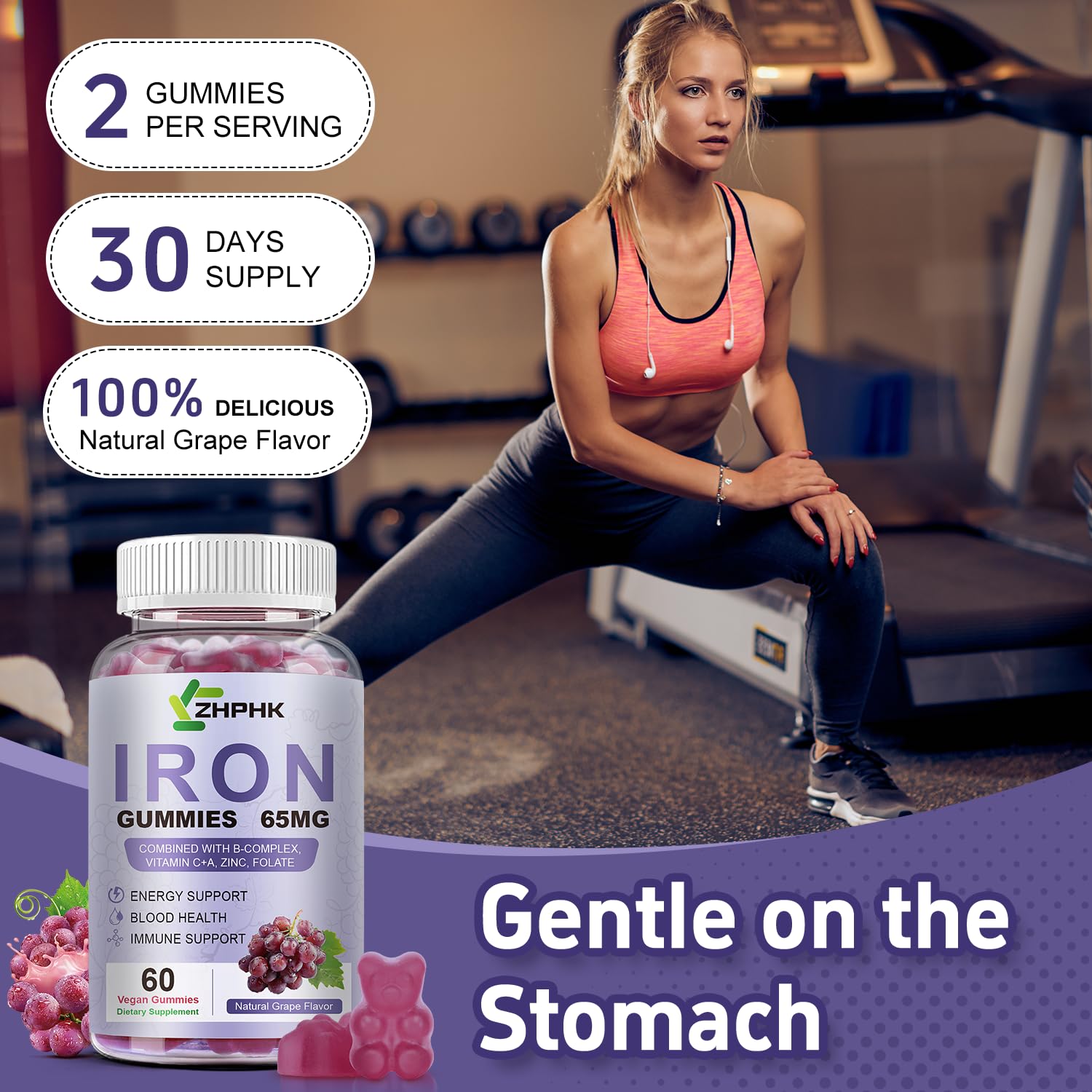 ZHPHK iron capsules for fatigue relief