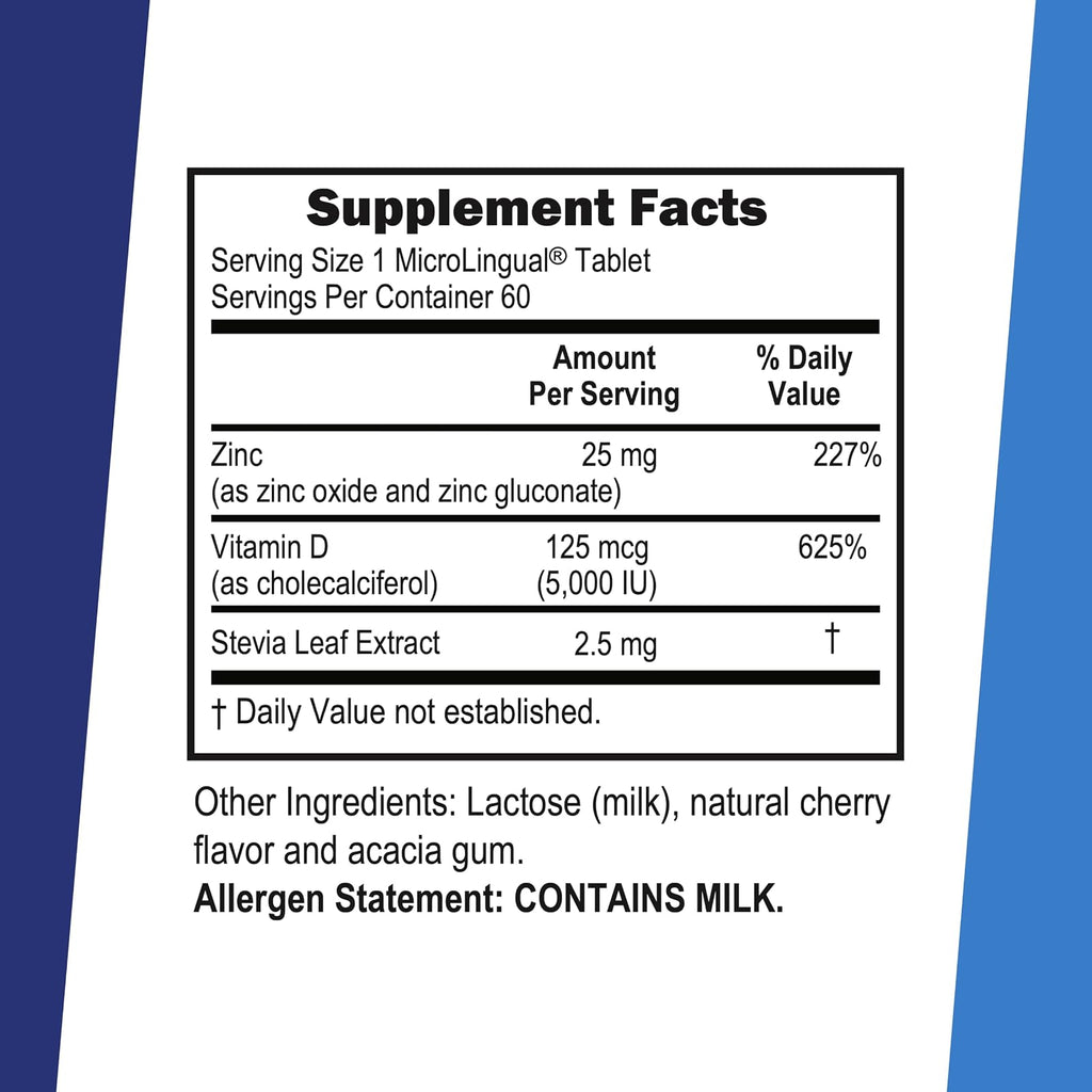 Zinc 25 mg with vitamin D3 benefits