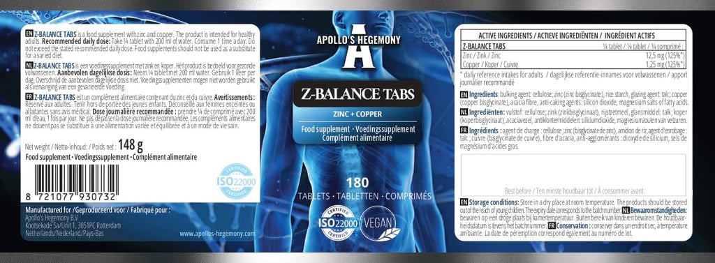 Zinc and copper for balanced health