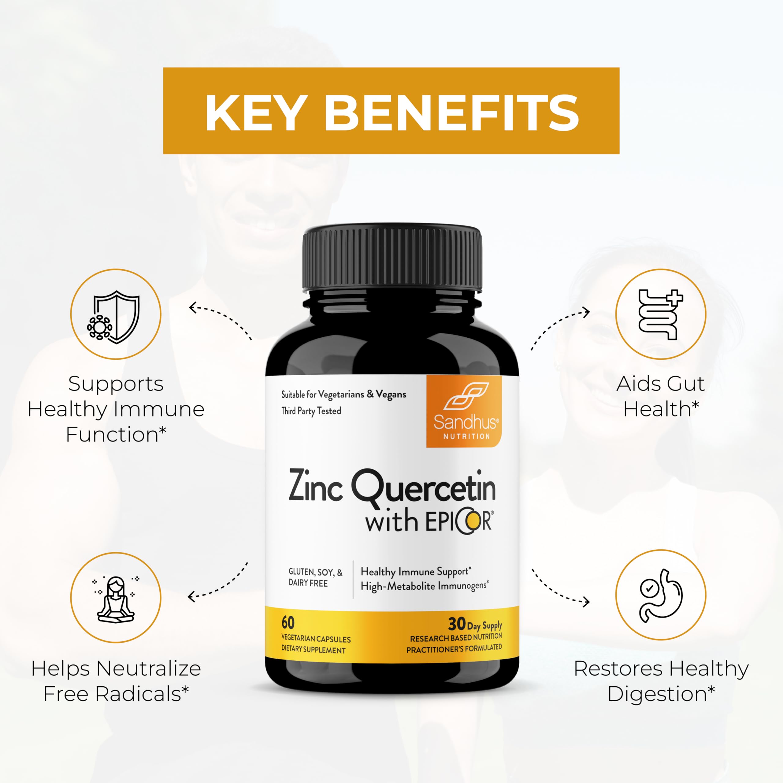 Zinc and EpiCor for vitality