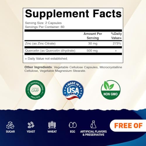 Zinc and quercetin for allergy relief
