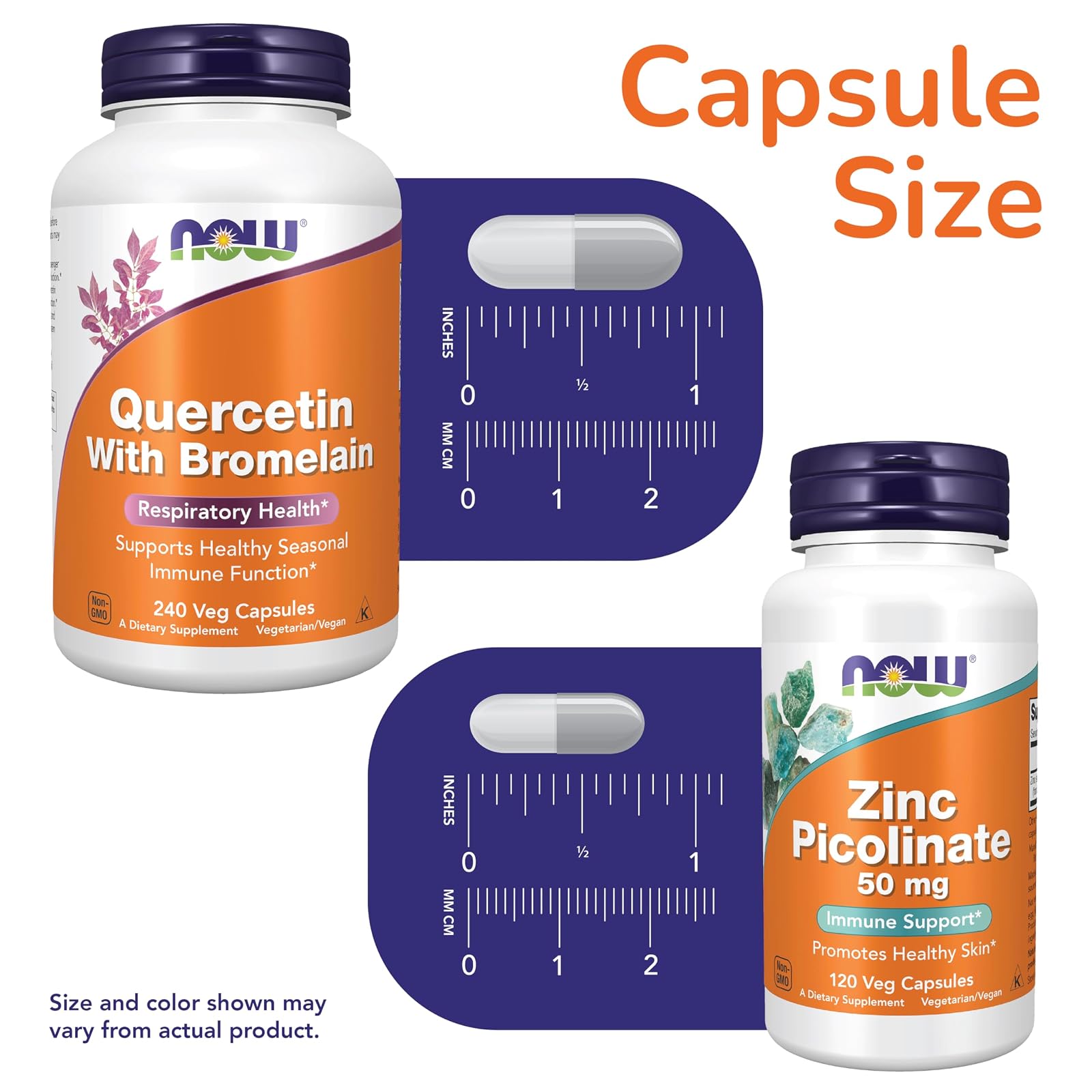 Zinc and quercetin immune support