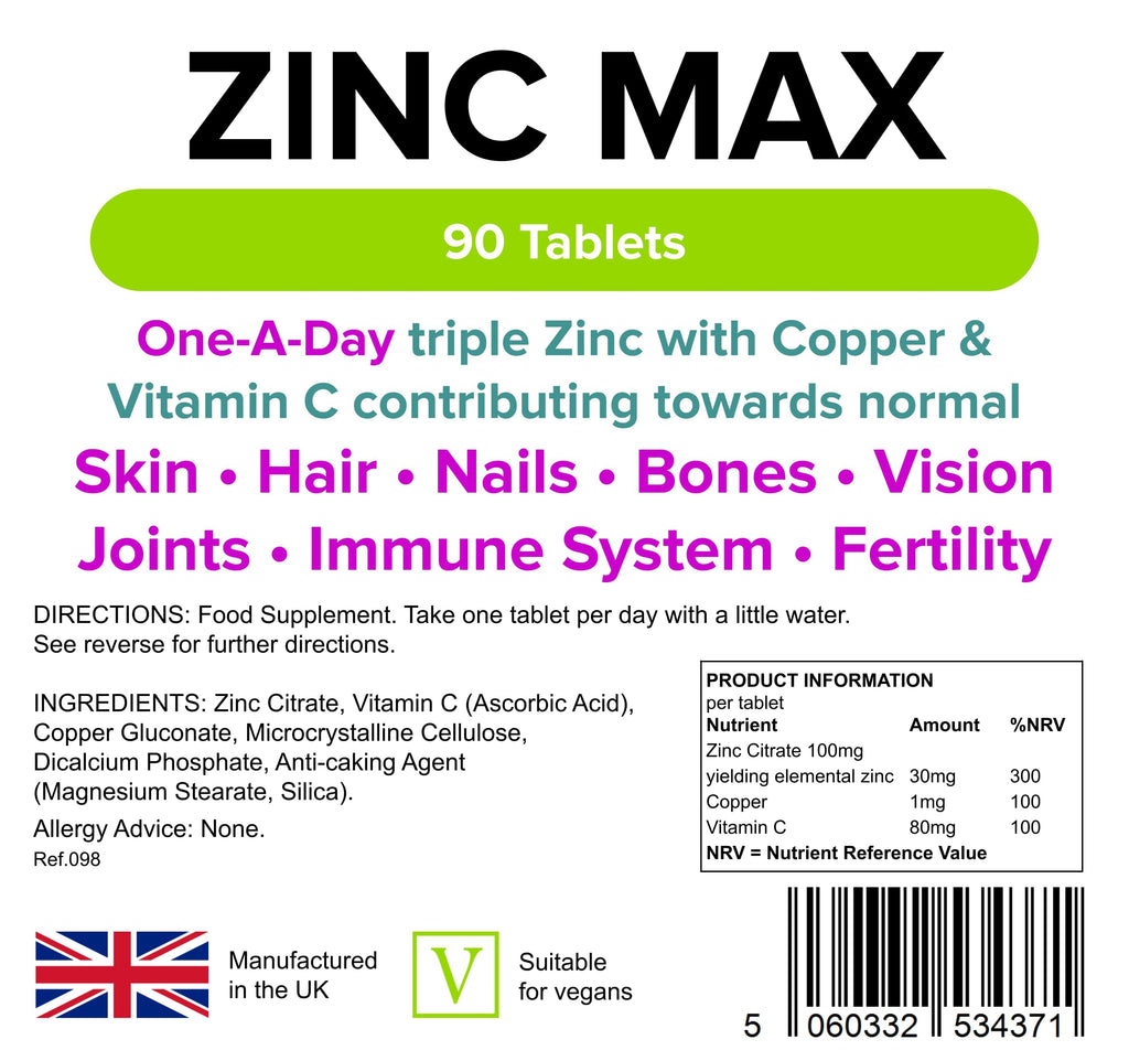 Zinc and vitamin C benefits