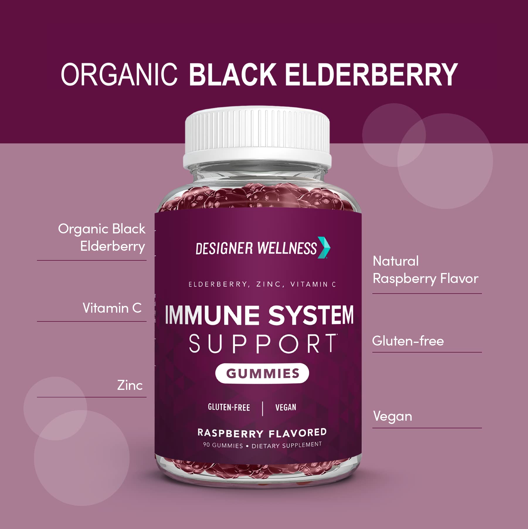 zinc and vitamin C elderberry gummies