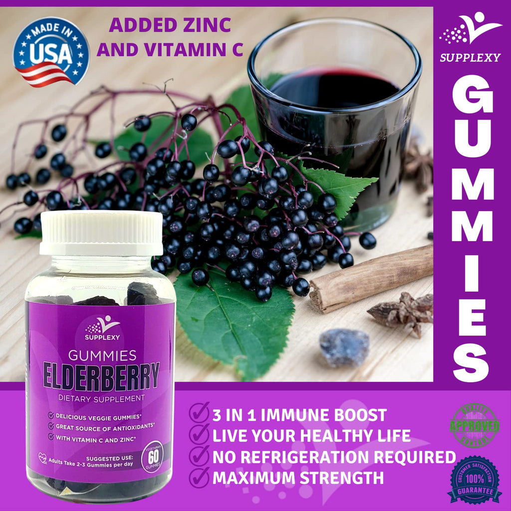 Zinc and vitamin C elderberry support