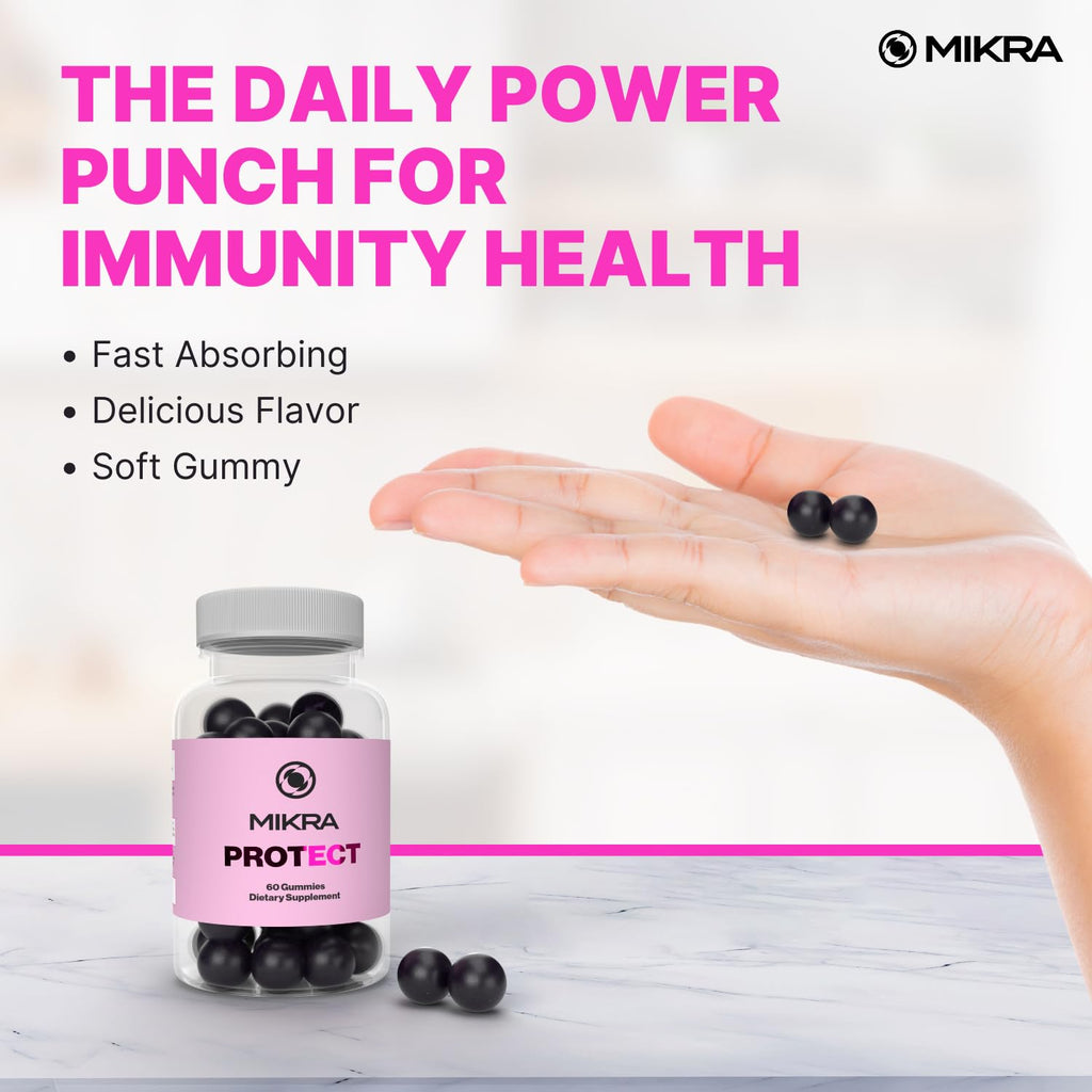 Zinc and vitamins in elderberry gummies