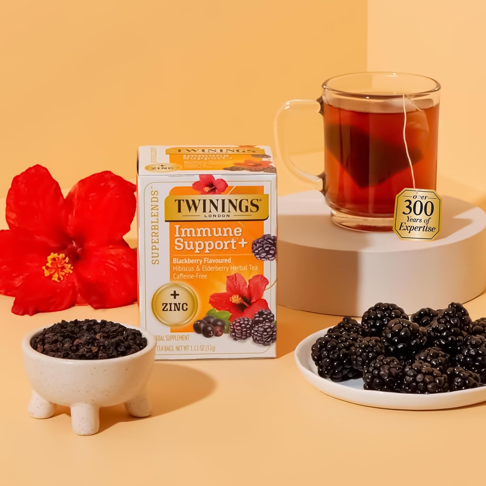 Zinc blackberry herbal tea bags