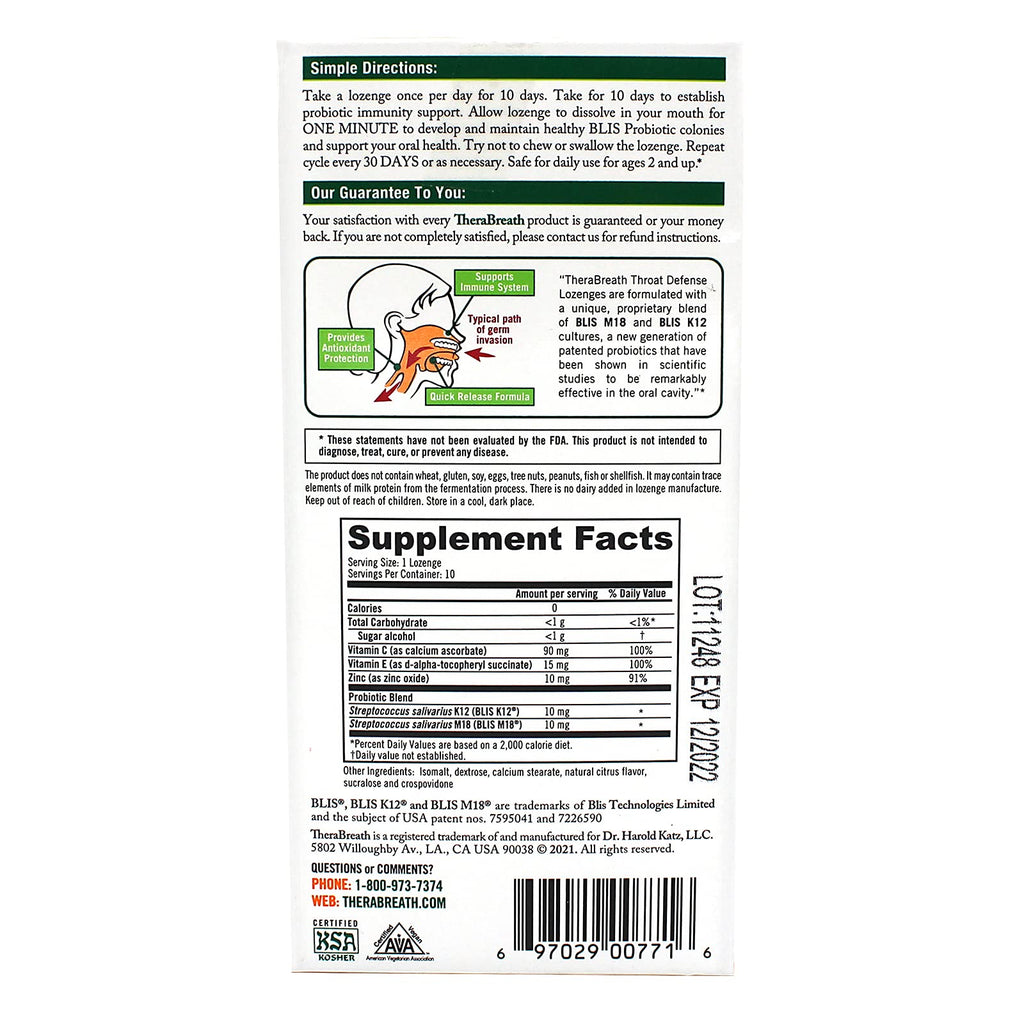 zinc blended vitamin lozenges