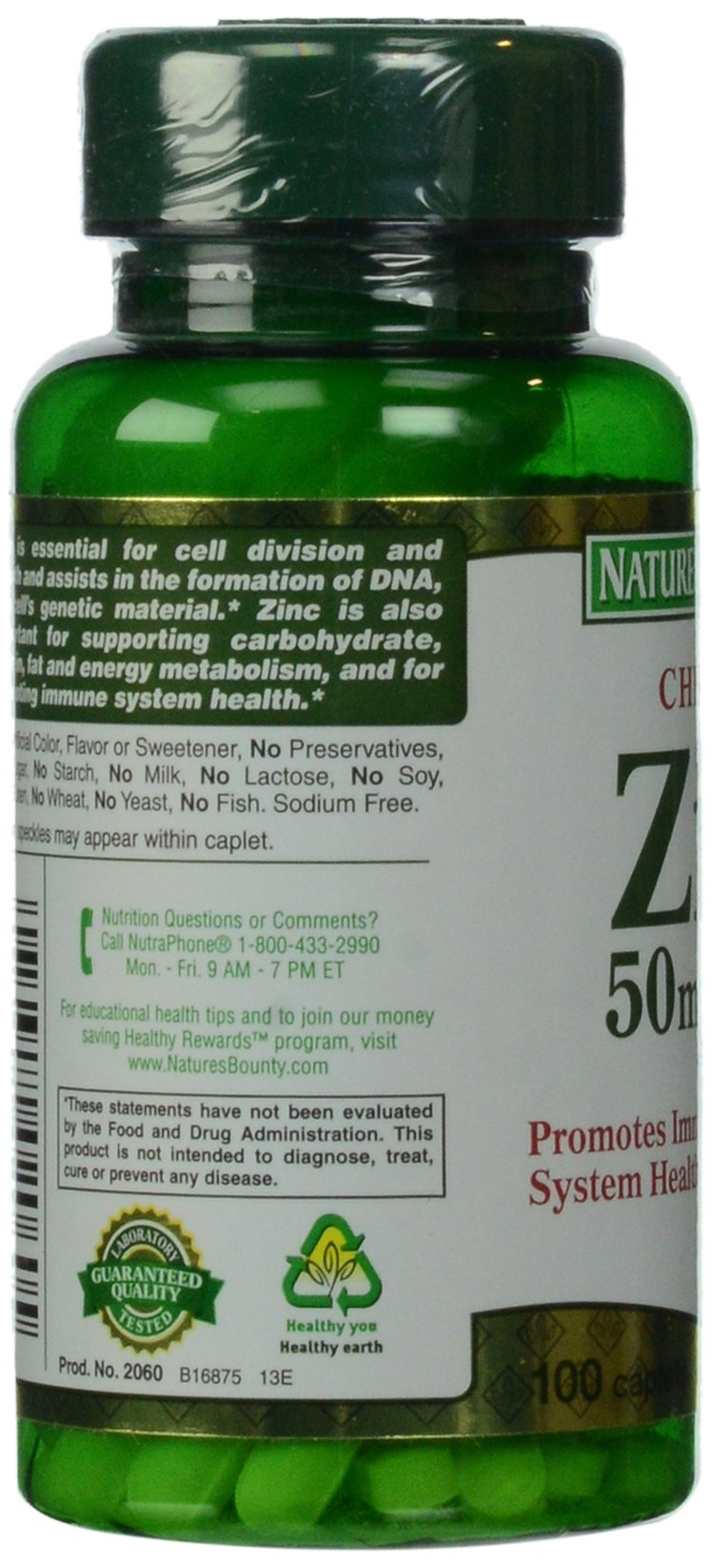 Zinc caplets for immune boost