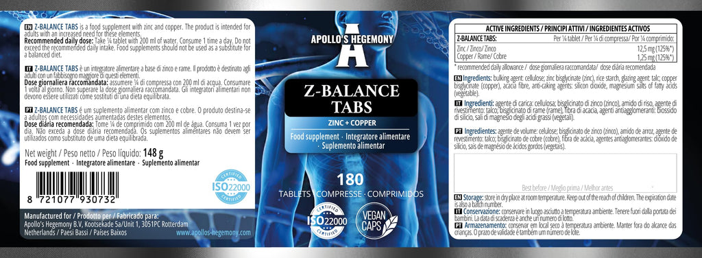 Zinc capsules for daily nutrition