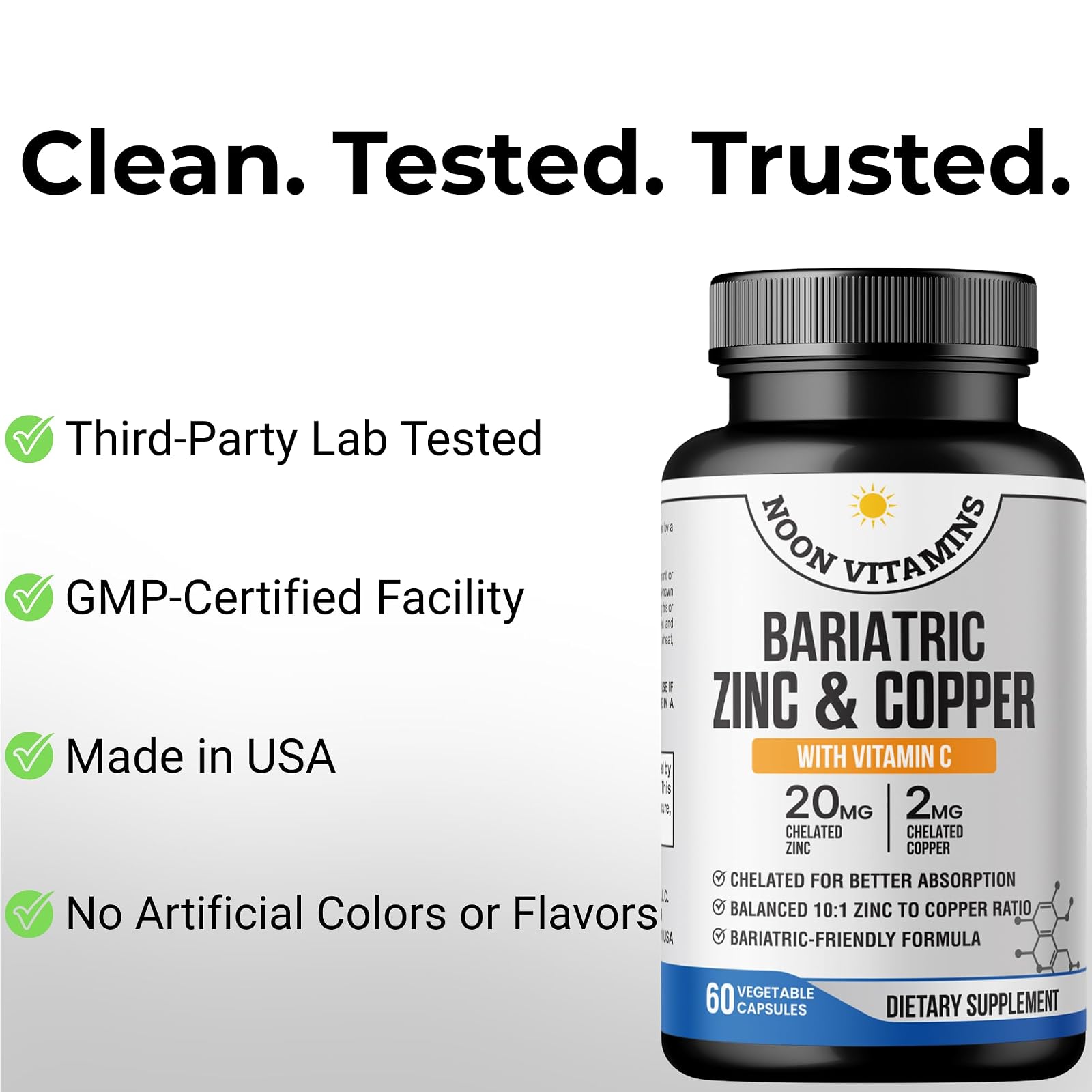 Zinc capsules for daily nutrition