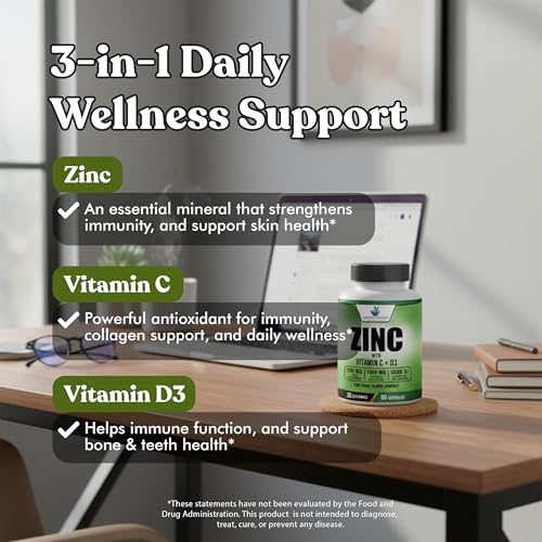 Zinc capsules for daily wellness