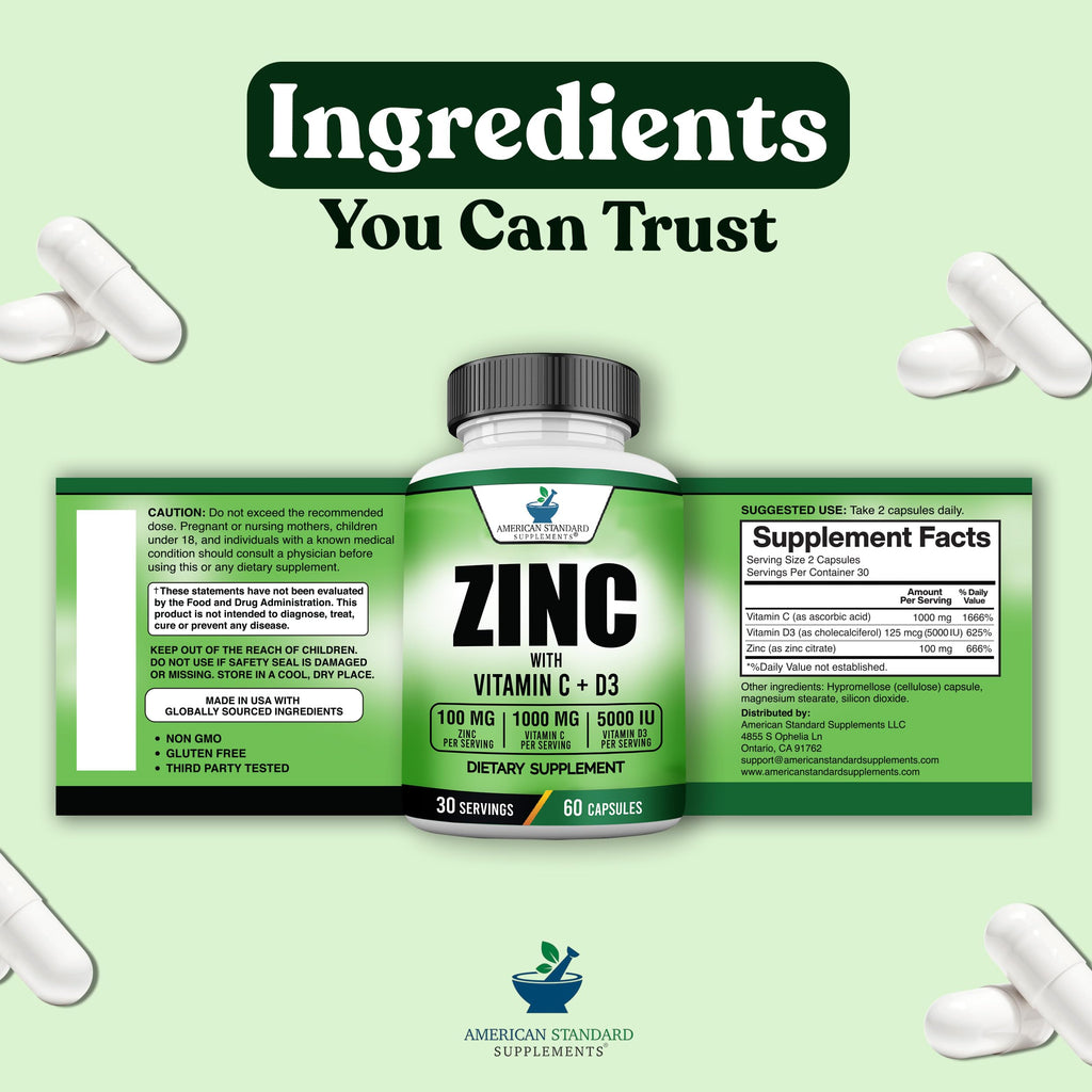 Zinc capsules for healthy immune function
