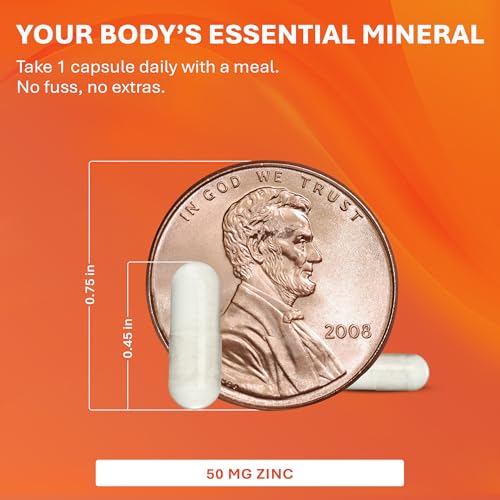 Zinc capsules for immune health