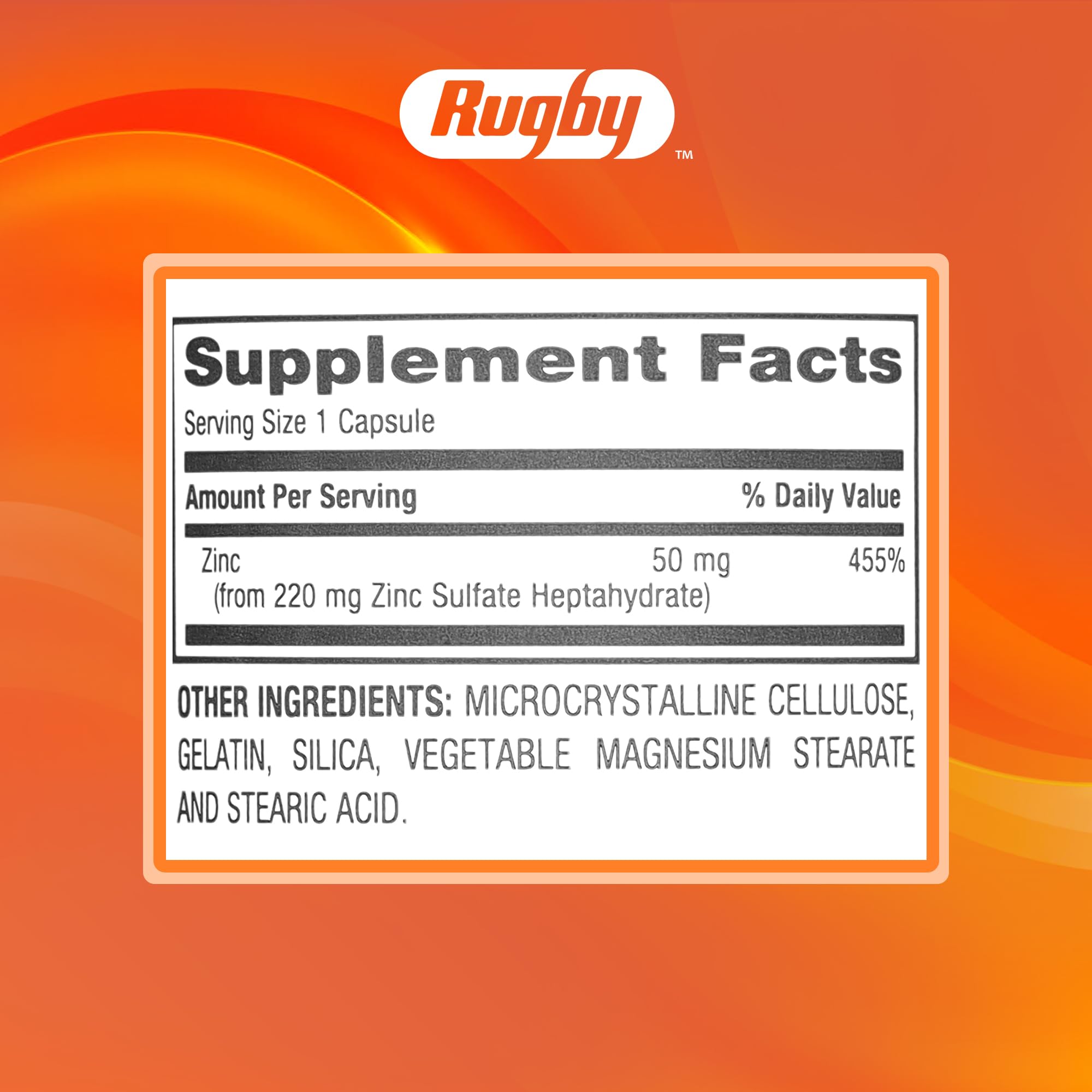 Zinc capsules for men and women