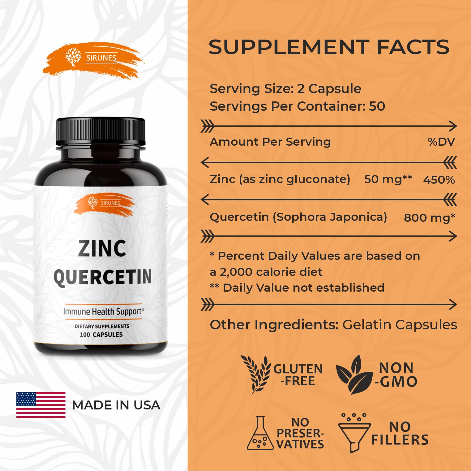 zinc capsules for overall health support